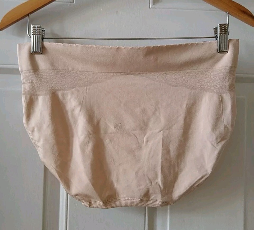 WARNERS BEIGE MID WAIST FAUX LACE HIPSTER PANTY, SIZE 2XL/9 ...