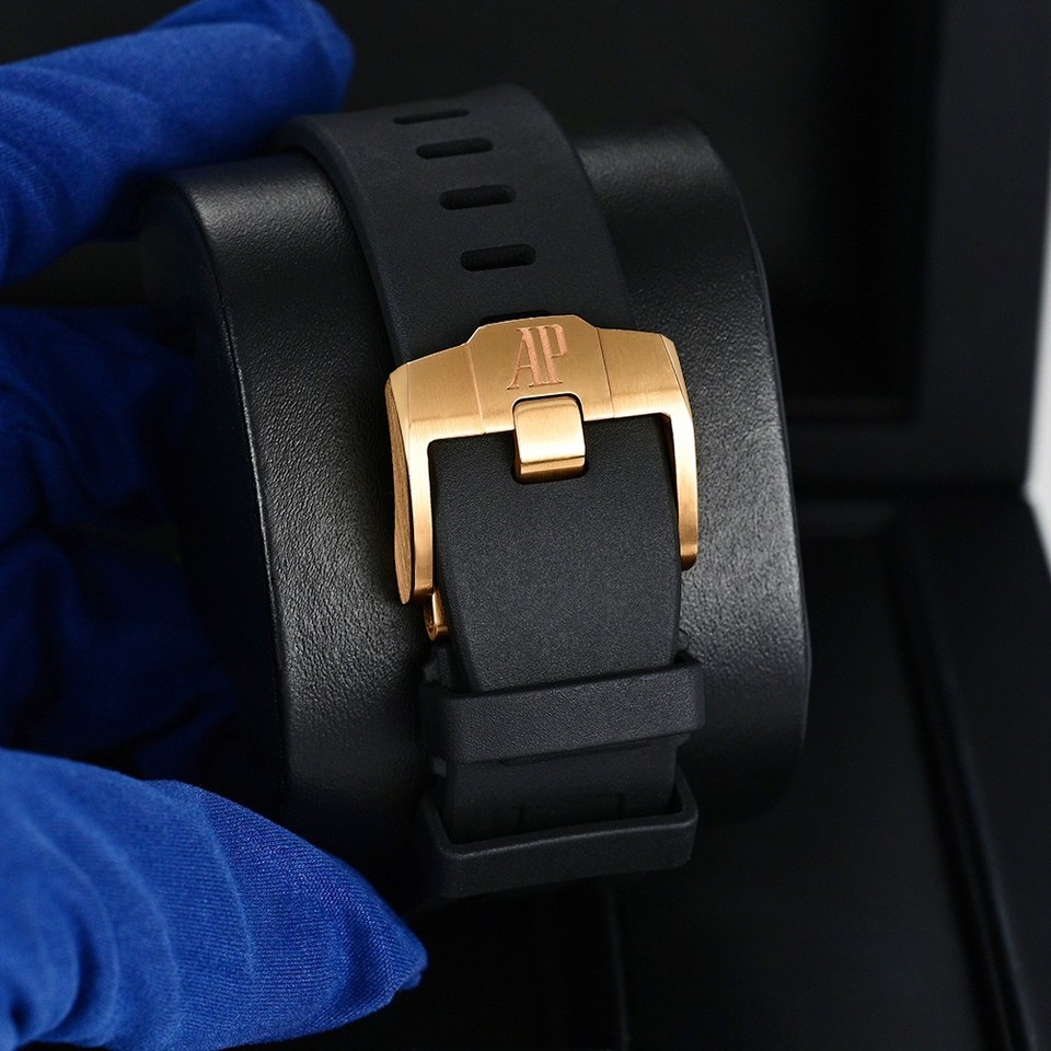 Audemars Piguet Royal Oak Offshore Watch 43MM Black Index Hour Markers ...