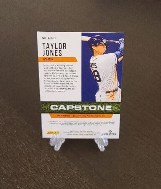 2022 Panini Capstone Taylor Jones Autographed Card Houston Astros 51/99 ...