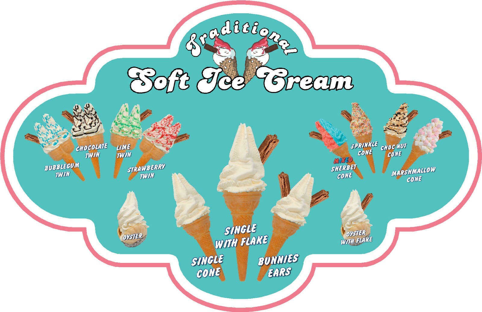 Whippy Ice Cream Van Window Display Sticker 2 - Trailer Cafe Vinyl Sign ...