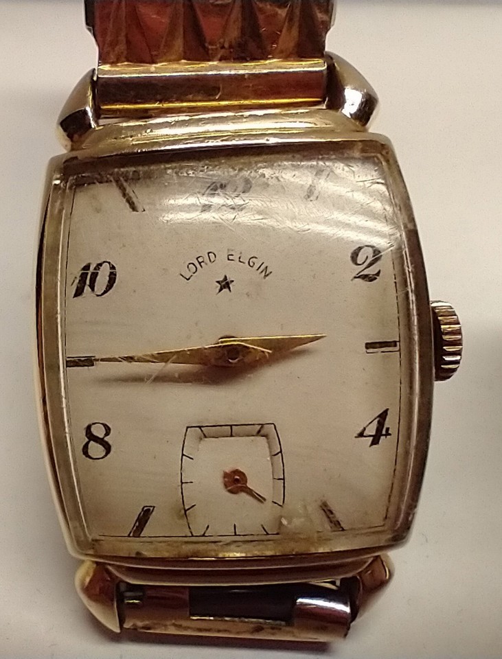 Vintage Lord Elgin watch 14K gold filled - 10k gold filled band - 1930s ...