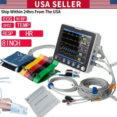 Medical Monitor ICU CCU Vital Sign Patient Monitor ECG NIBP RESP TEMP ...