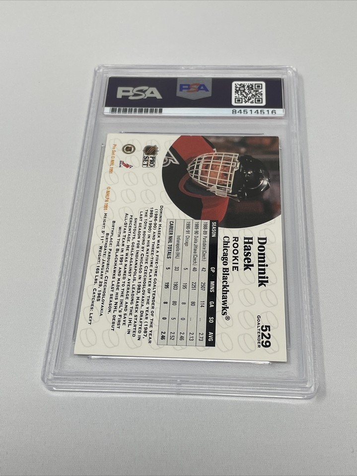 DOMINIK HASEK SIGNED ROOKIE CARD 1991-92 PRO SET PSA DNA AUTHENTICATED ...