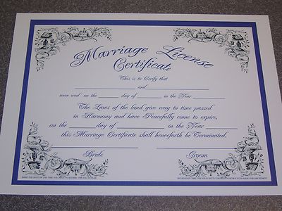 Novelty Marriage License / Certificate. Has Expiration Date. Surprise ...