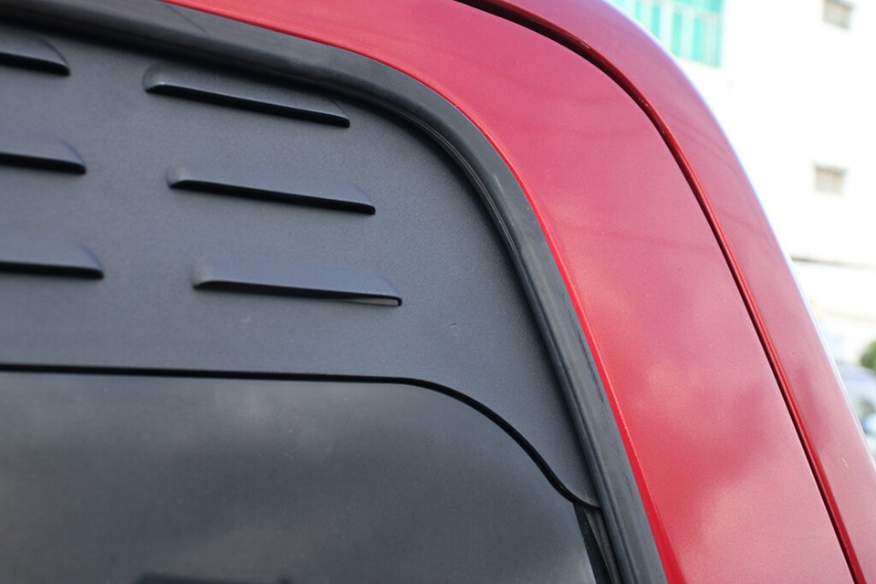 Black Rear Window Glass Louver Air Vent Panel Trim For Ford F150 2015 ...