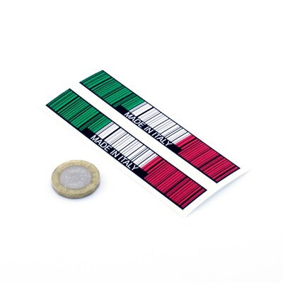 Made In Italy Sticker Barcode Vinyl Funny Window Bumper Decal Colour ...