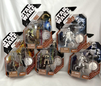 5 STAR WARS 30TH ANNIVERSARY FIGURES THE SAGA LEGENDS WITH COLLECTOR ...