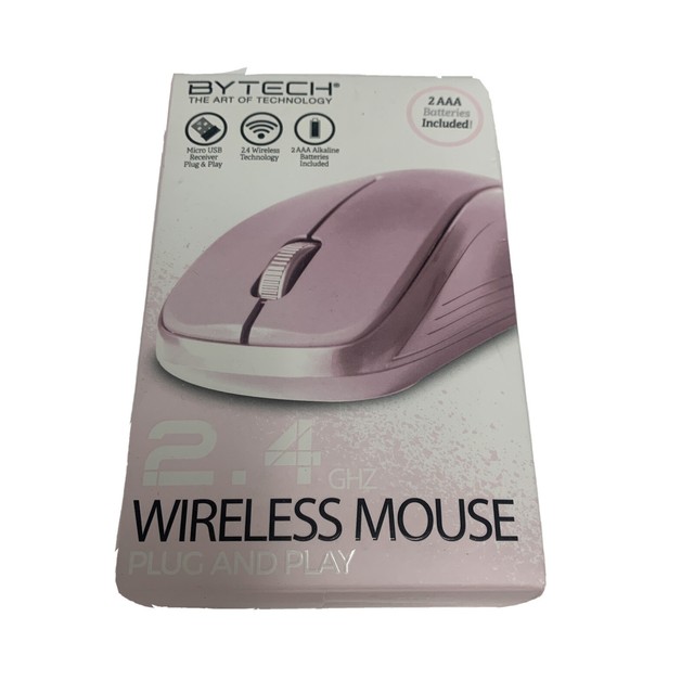 Bytech 2.4ghz Wireless Mouse Plug and Play Pink for sale online | eBay