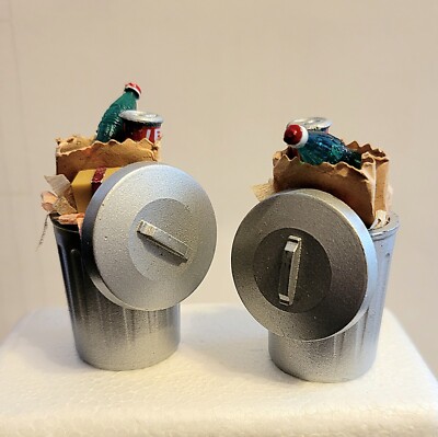 Dept 56 Vintage Snow Village Christmas Trash Cans Lot of 2 #5209-4 ...
