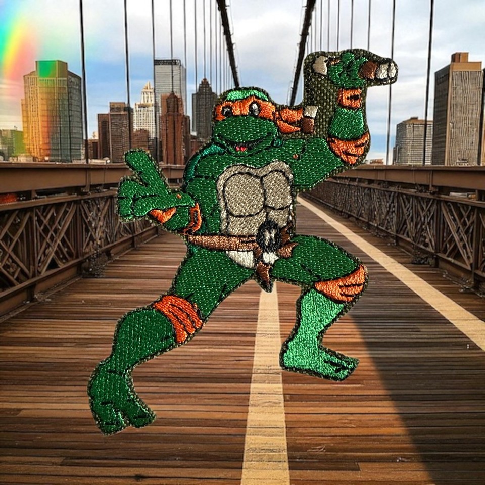 TMNT Iron on Patch Michelangelo 3.2" X 3.7" | eBay
