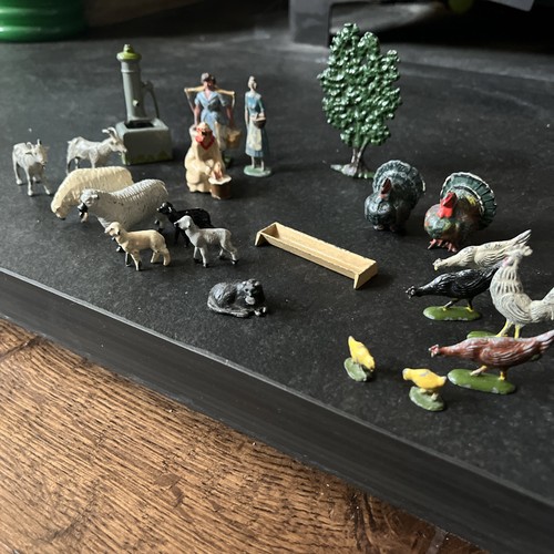 22 Lead Farm Figure's, Animals, People & Accessories. Vintage ...