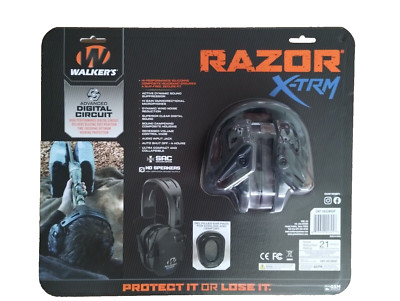 Walker's Razor X-TRM Tacti-Grip Slim Digital Muff Ear Protection ...
