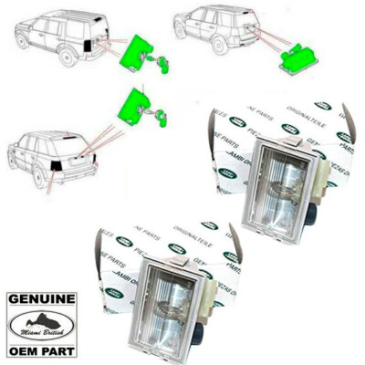 LAND ROVER LICENCE PLATE LAMP LIGHT SET x2 LR2 LR3 LR4 RR SPORT 06-13 ...