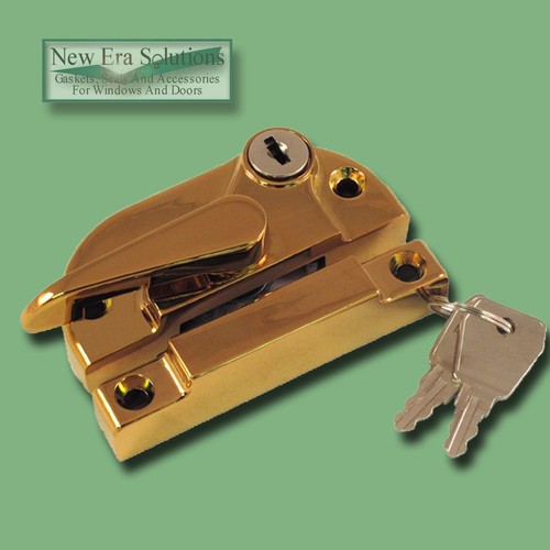 Locking Fitch Fastener Turn,, Catch, Sash Window Furniture Lock, Brass ...
