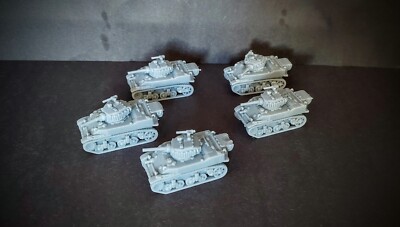 HO Scale US M5 Stuart Late light tank Platoon X5 lot 1/87th Scale | eBay