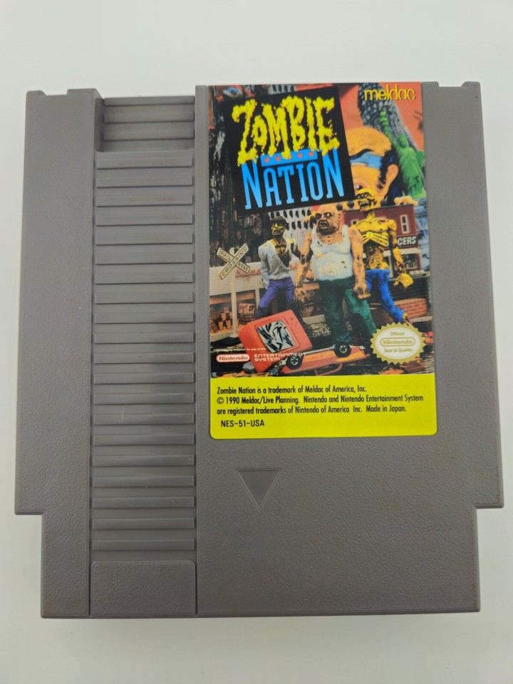 Zombie Nation for Nintendo Entertainment System NES 1990 Cartridge Box ...