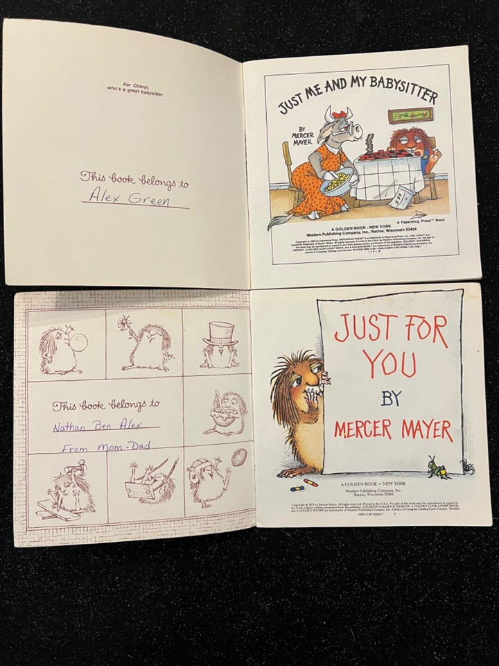 5 MERCER MAYER BOOK LOT - JUST FOR YOU, JUST ME AND MY DAD, JUST GO TO ...
