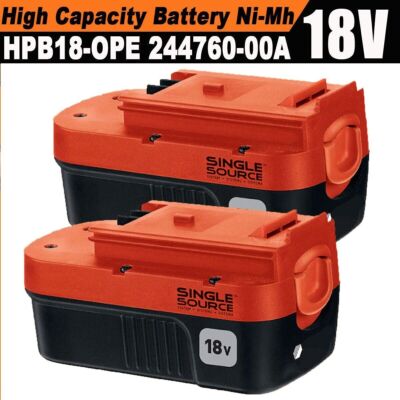 2Pack HPB18 Battery replace for Black and Decker 18 Volt Cordless Power ...
