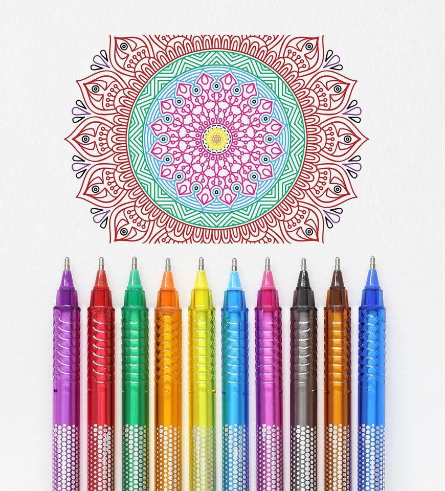 Ball Pens Ball Point Pen MEDIUM Biros Black Blue Red Multi Colour Pen ...