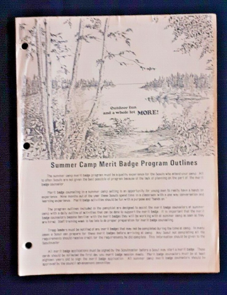 BSA OUTDOOR FUN & A WHOLE LOT MORE! SUMMER CAMP MERIT BADGE PROGRAM ...