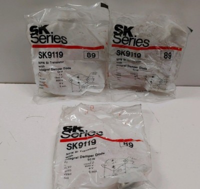 LOT OF 3NEW OLD STOCK! RCA SK SERIES NPN SI TRANSISTORS W/ DAMPER DIODE ...