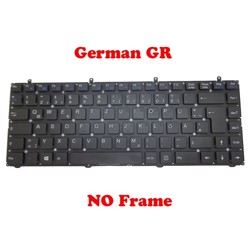 Keyboard For CLEVO W230 MP-13C26D0J430 6-80-W2300-070-1 German GR Black ...