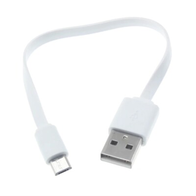 Short Micro USB Cable Flat (100 Pack 6inch White), Android Phone ...