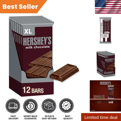 Milk Chocolate XL Bars - 4.4 oz, 12 Count, Perfect for Sharing and ...