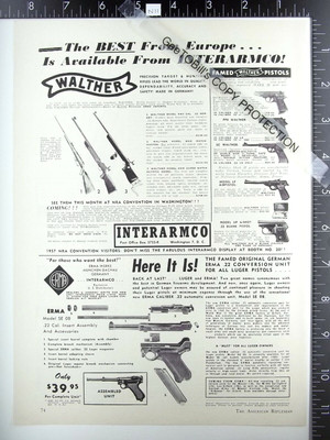 1957 AD Walther PP PPK SC LP KKV KKM gun rifle ERMA luger 22 conversion ...