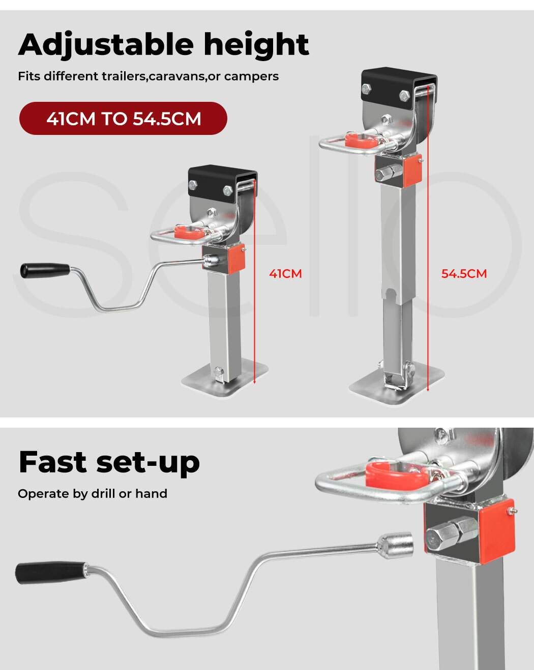 Manan Caravan Corner Drop Down Stabilizer Legs 2x 1200LB Steel Camper ...
