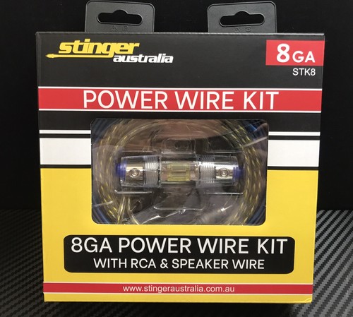 Stinger STK8 8GA 2 Channel & Mono Sub Car Truck Amplifier Power Wiring ...