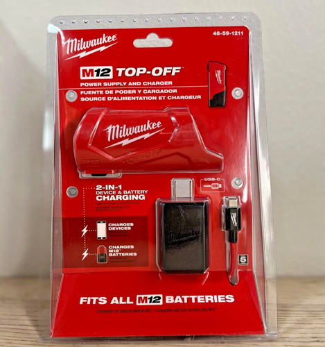 New Milwaukee 48-59-1211 M12 TOP-OFF Power Supply and Charger | eBay