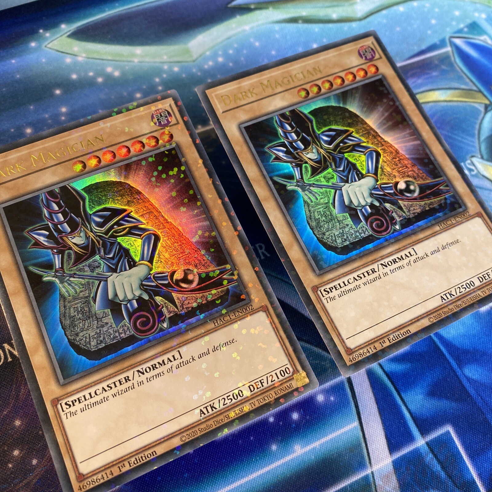 Yugioh - Dark Magician (HAC1-EN002) - Duel Terminal Rare Mint x2 Cards ...