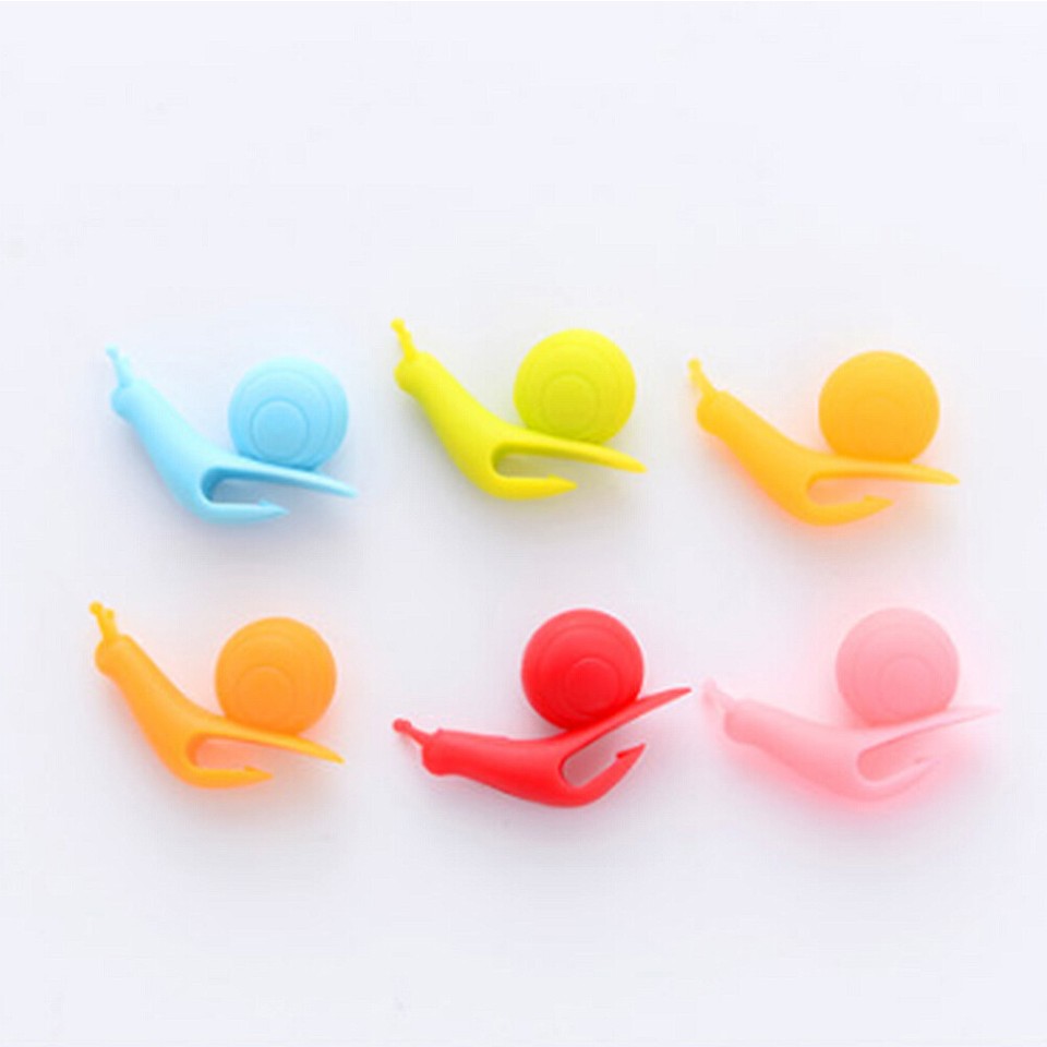 6/3pcs Snail Shape Silicone Tea Bags Holder Cup Mug Candy Colors Gift ...