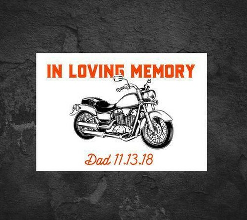Custom In loving memory motorcycle sign 12" x 18" Metal Sign Harley ...