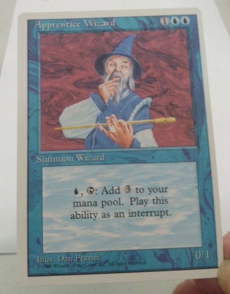 MTG Apprentice Wizard Fourth Edition Regular Common NOS See Description ...
