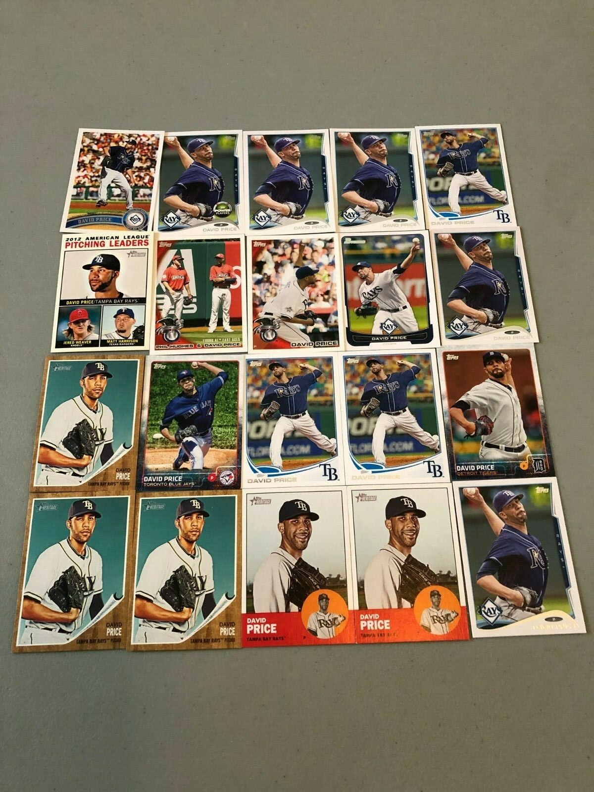 MM Lot of 40 DAVID PRICE Baseball Cards Topps Heritage #'d BLUE JAYS ...