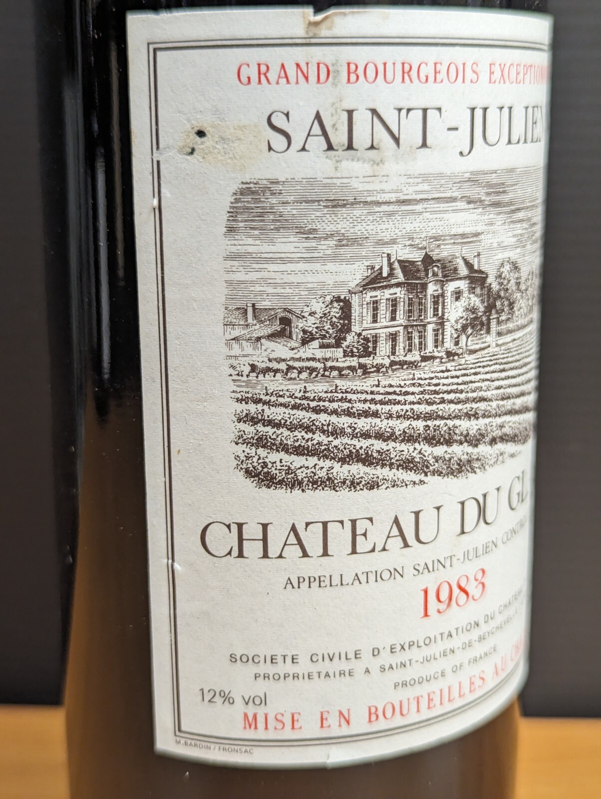 SAINT JULIEN - 1983 - CHATEAU DU GLANA - 40 ans - GRAND BOURGEOIS ...