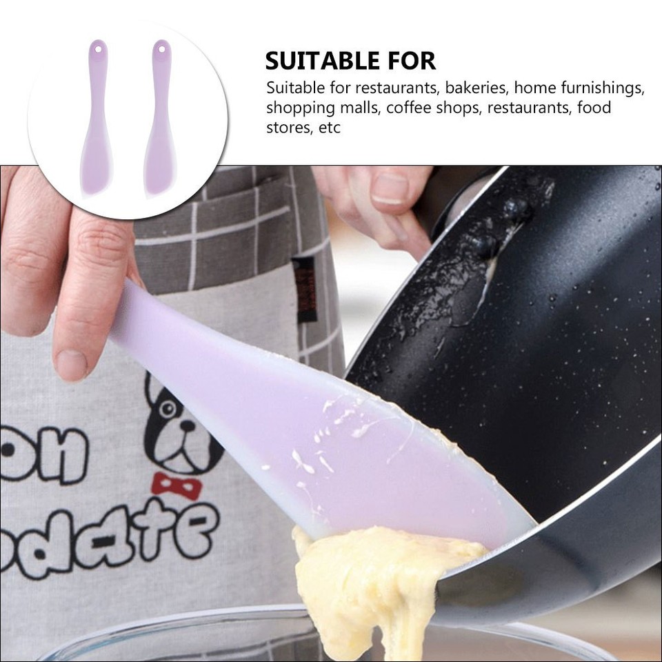 2 Pcs Silicone Spatula Non-stick Shovel Cake Cream Butter Spatulas ...