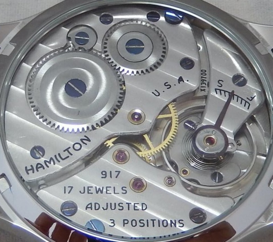 Hamilton 10s cal 917 Pocket Watch Movement To 44mm Wrist Watch ...