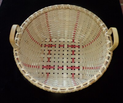 HAND CRAFTED SHAKER STYLE BASKET ROUND BASKET | eBay