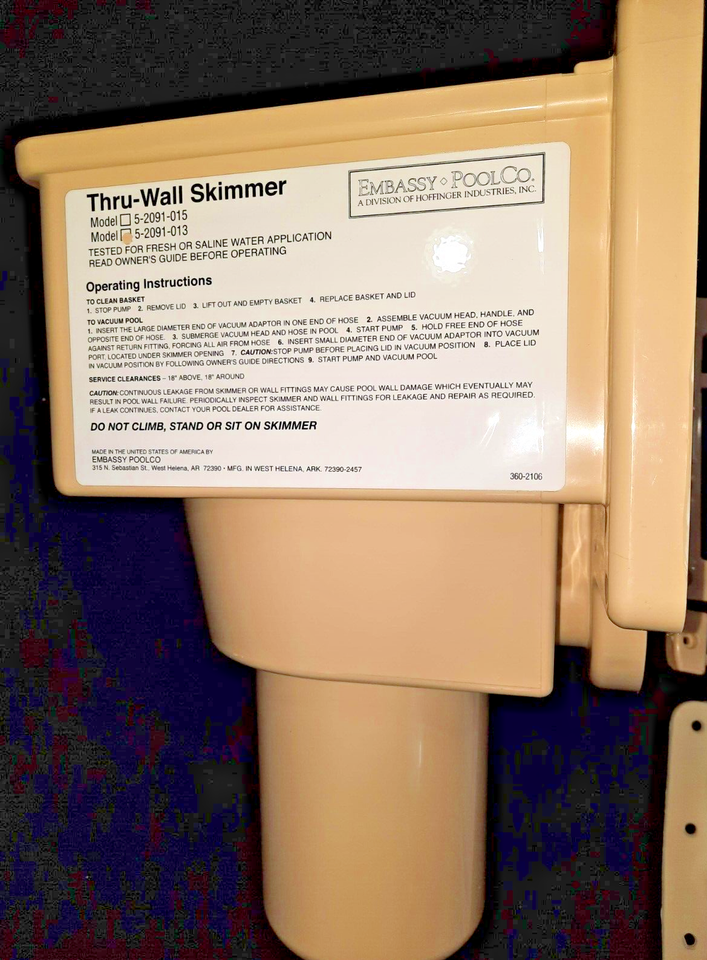 Lomart ,Embassy OEM Standard Skimmer 5-2091-013 Bge/Almnd Not DLXE w ...