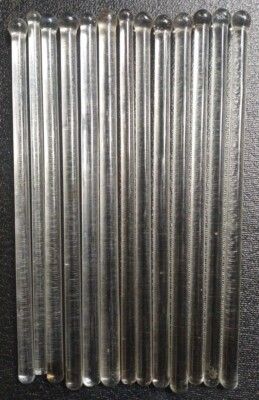 Vintage Lot of 13 Clear Glass Cocktail Stir Sticks Rods 6” Long Clear ...