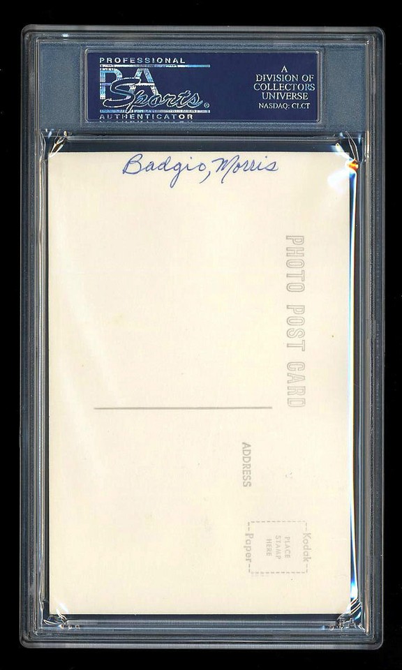 RED BADGRO SIGNED GEORGE BRACE PHOTO POSTCARD PSA/DNA AUTOGRAPHED NFL ...