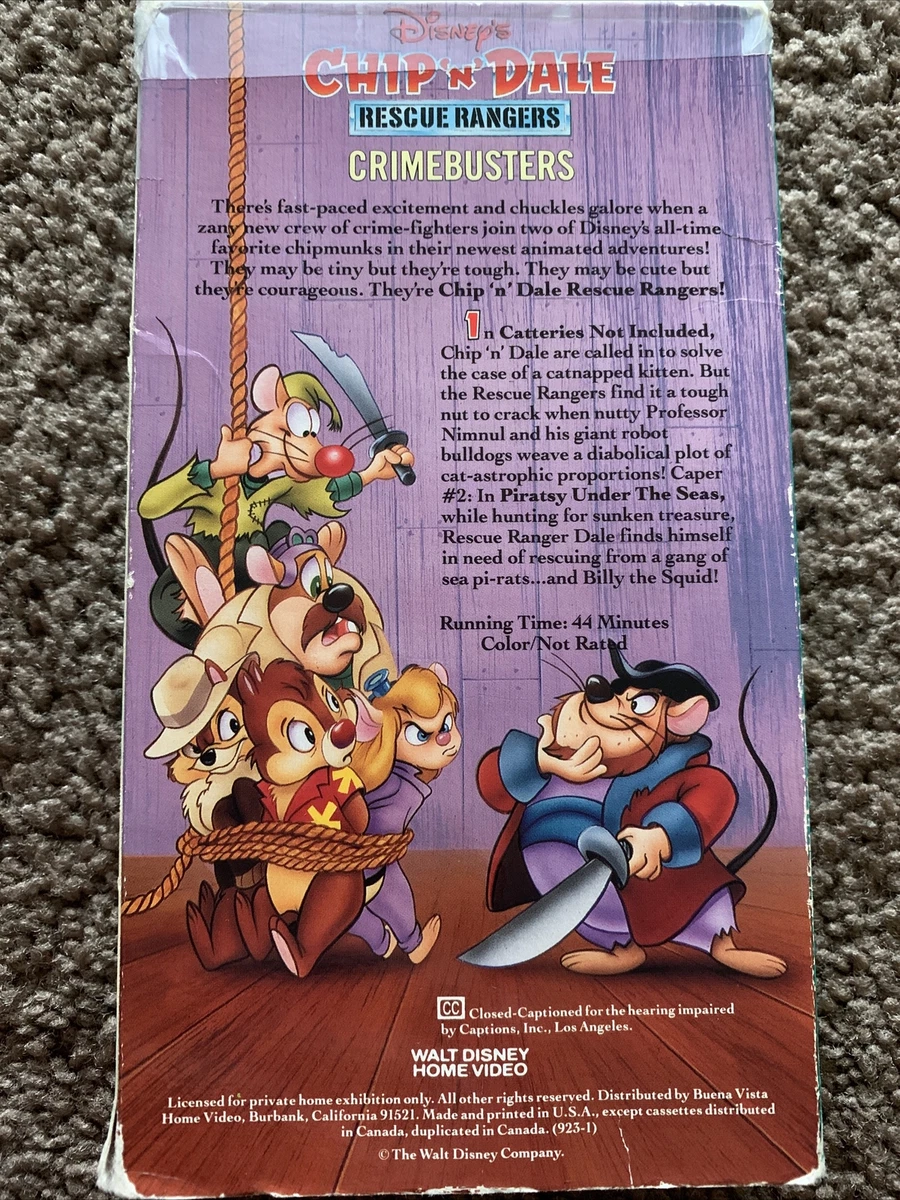 Chip N Dale Rescue Rangers Vhs