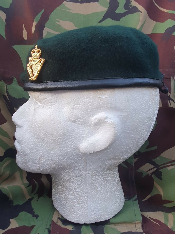 Royal Irish Regiment Home Service UDR Beret & Brass Cap Badge Small ...
