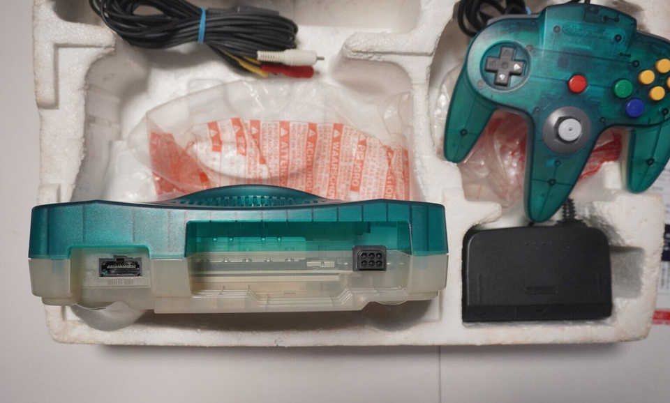 Nintendo 64 Console boxed Clear White Blue Color Japan N64 system US ...