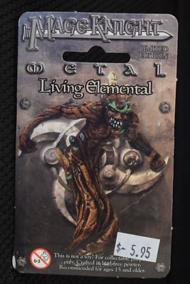 Mage Knight Limited Edition Metal Mini ~ Living Elemental 523~ Sealed ...