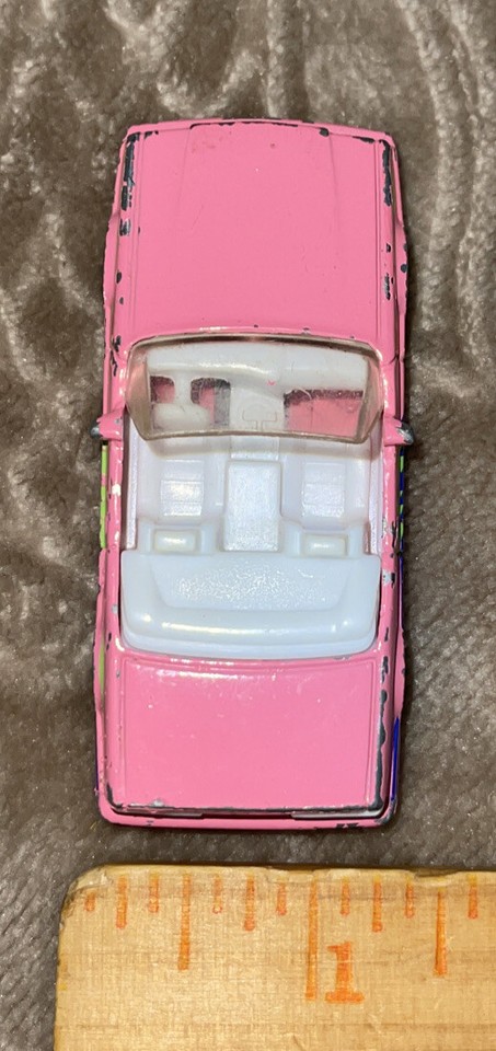Vintage 1987 Matchbox Pink Convertible Cadillac Allante Die-cast Car 1: ...