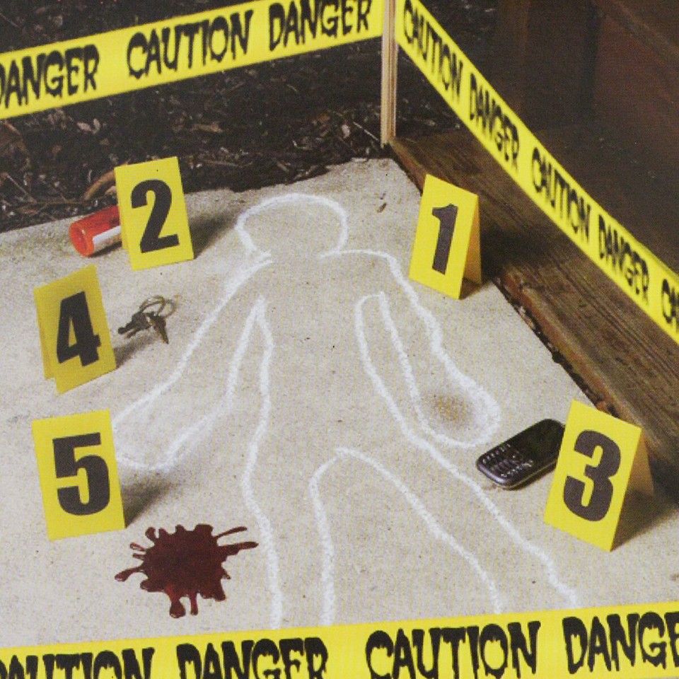 8pc Police Crime Scene Kit Caution Tape Blood Splatter Halloween Prop ...